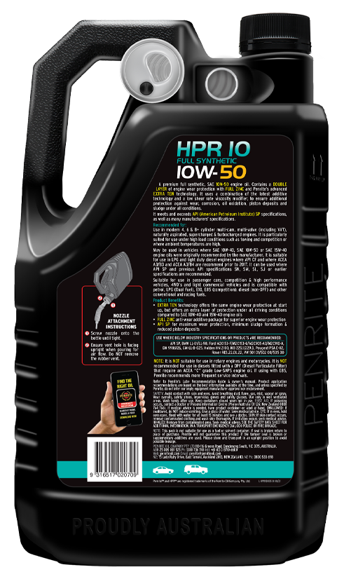 HPR 10 10W-50 (Full Synthetic) | Penrite Oil