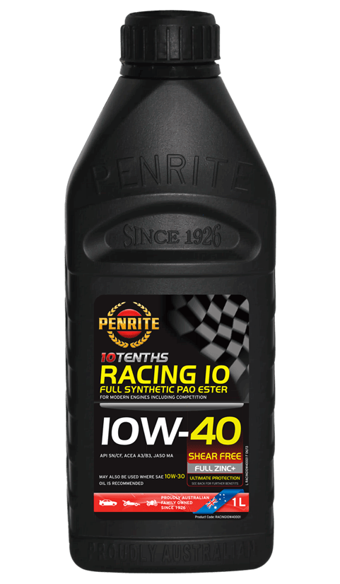 10 TENTHS RACING 10W-40 (100% PAO & ESTER) | Penrite Oil